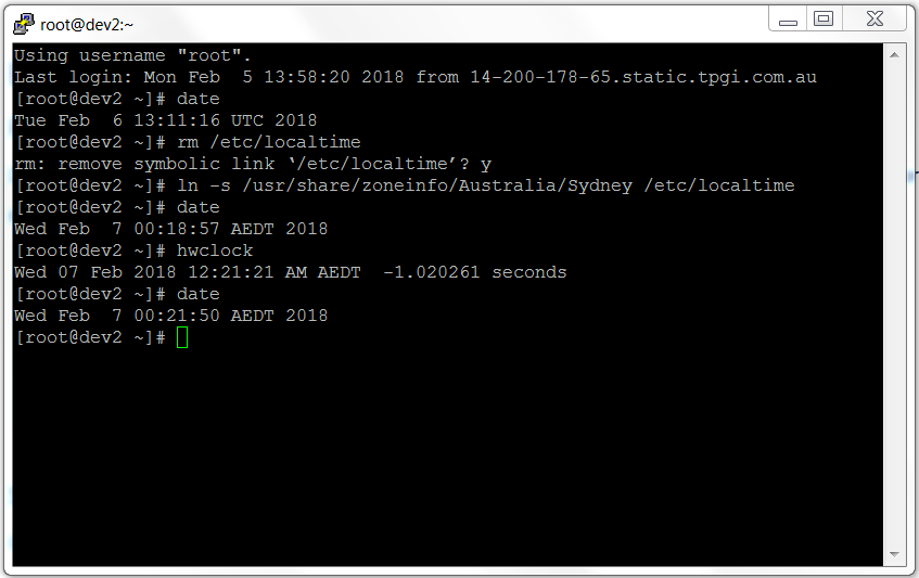 Server Time Zone SRI Software